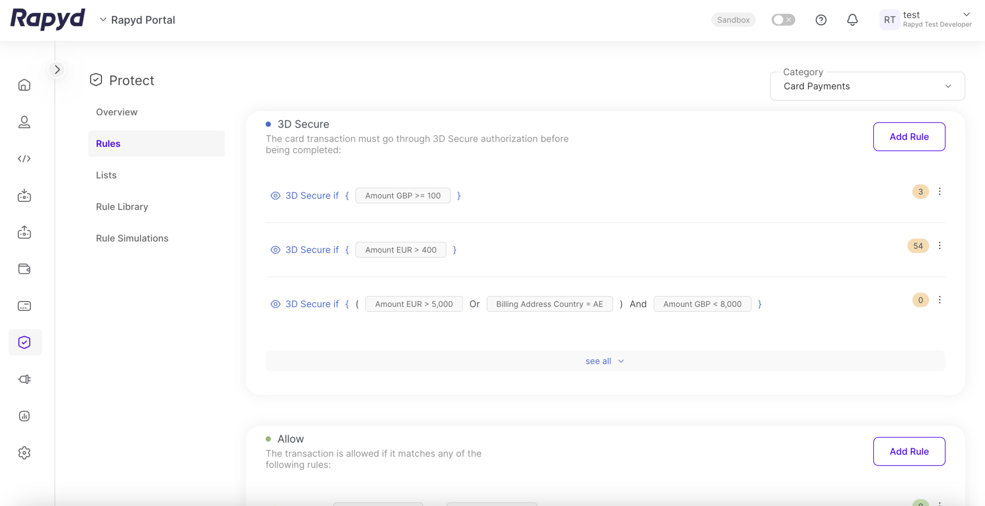 Modificar una regla de fraude
